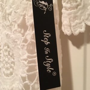 Step In Style | Dresses | Step In Style White Lace Lined Dress Size S ...